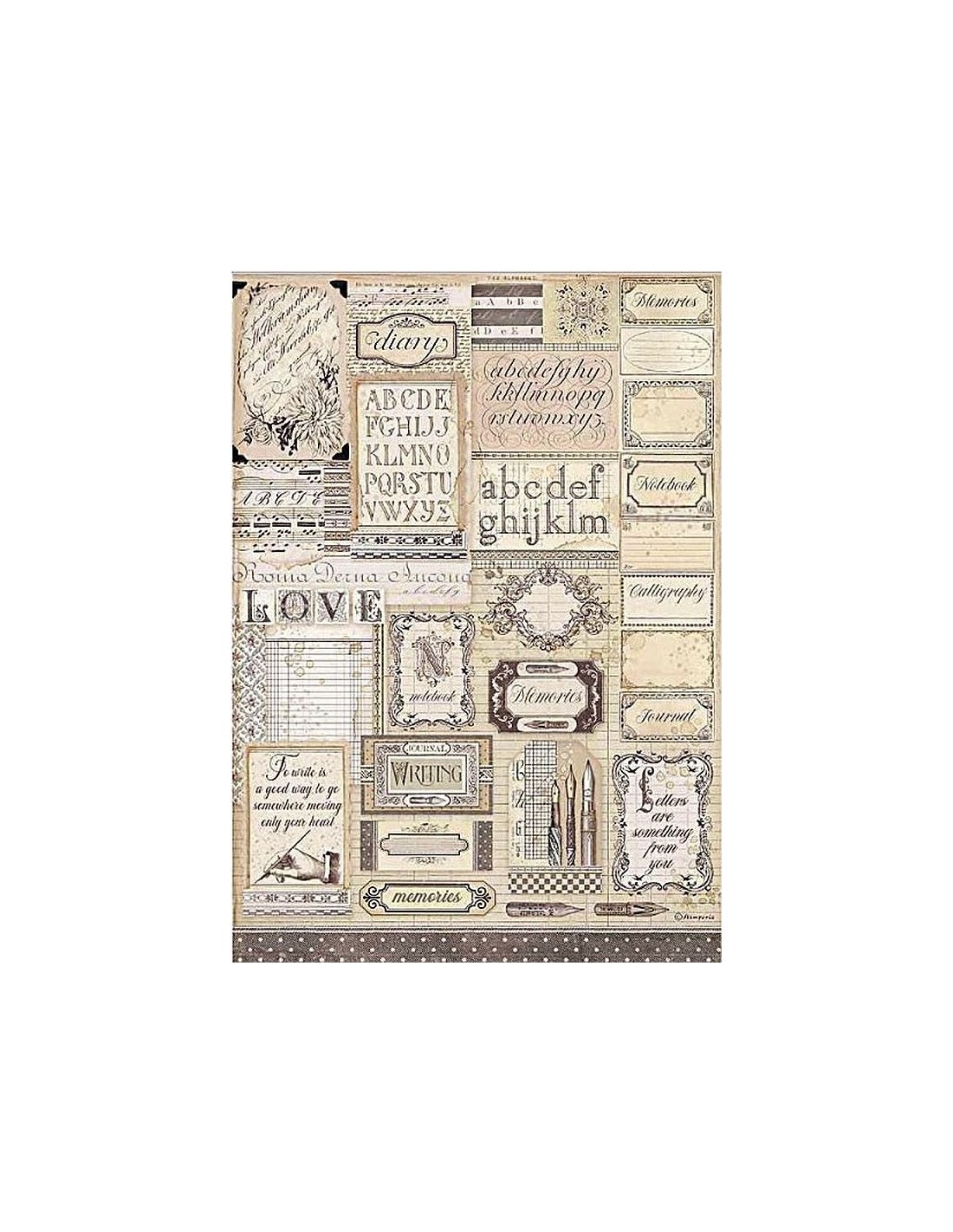 Comprar Papel Arroz Stamperia A3 Calligraphy | Gilart Manualidades
