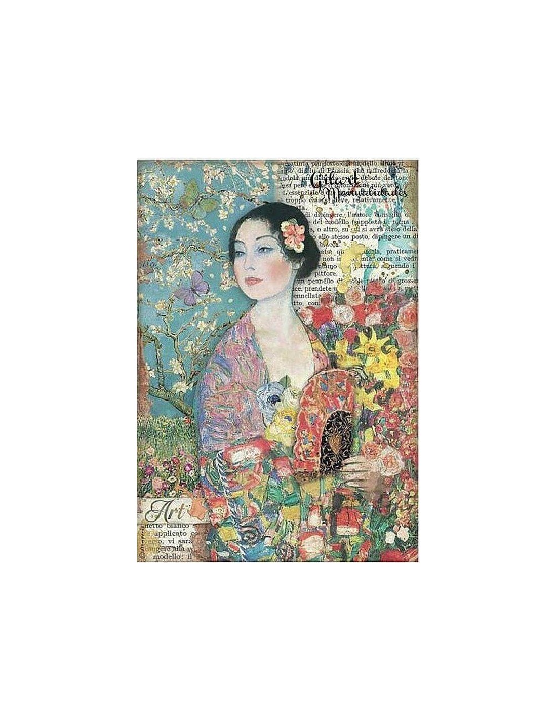 Comprar Papel Arroz Atelier Dama Abanico A4 | Gilart Manualidades